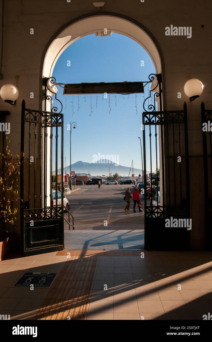 Exit of the Mergellina station of the Mergellina-Posillipo Alto ...