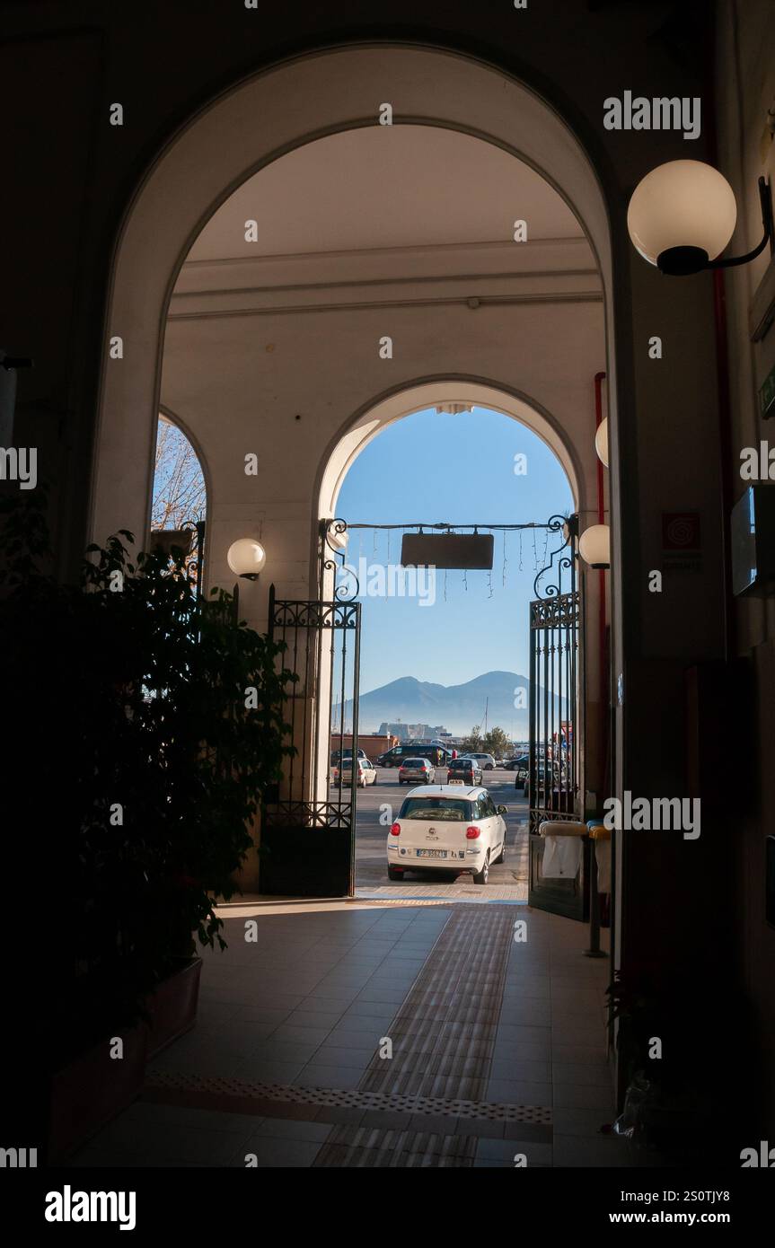 Exit of the Mergellina station of the Mergellina-Posillipo Alto ...