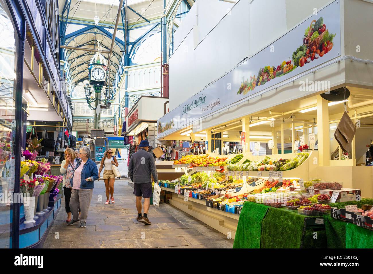 Halifax Borough Market Yorkshire fruit and vegetables stall Halifax ...