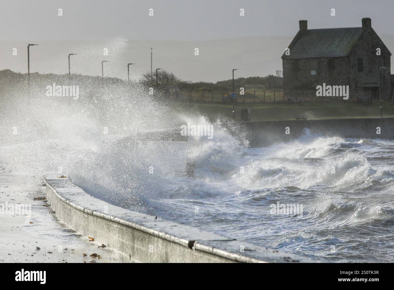 29 December 2024, Prestwick, UK. Strong winds of up to 50 mph, with ...