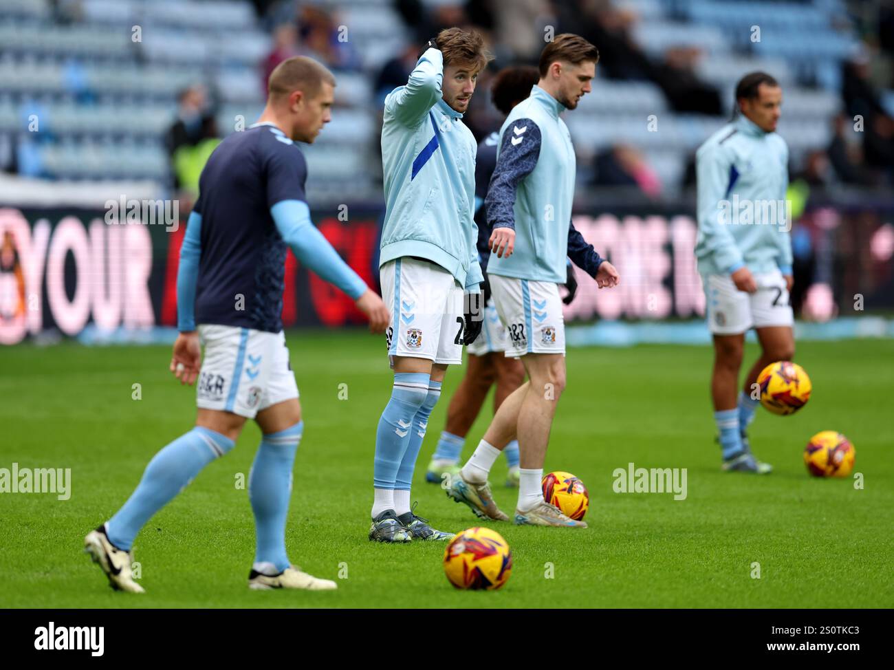 Coventry City's Josh Eccles warms up before the Sky Bet Championship ...