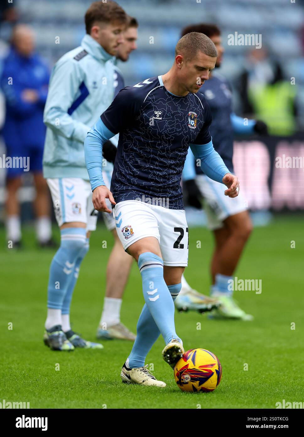 Coventry City's Jake Bidwell warms up before the Sky Bet Championship ...