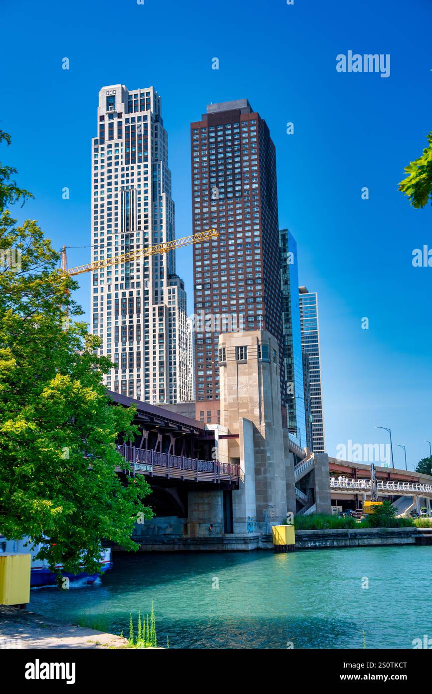 Chicago Lakefront on summer day, Illinois Stock Photo - Alamy
