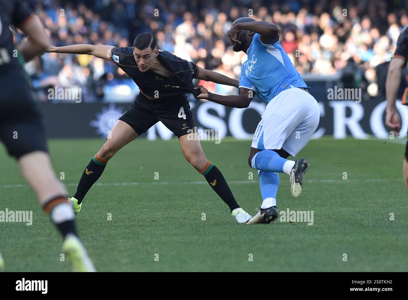 Napoli, Italy. 29th Dec, 2024. Romelu Lukaku of SSC Napoli competes for ...