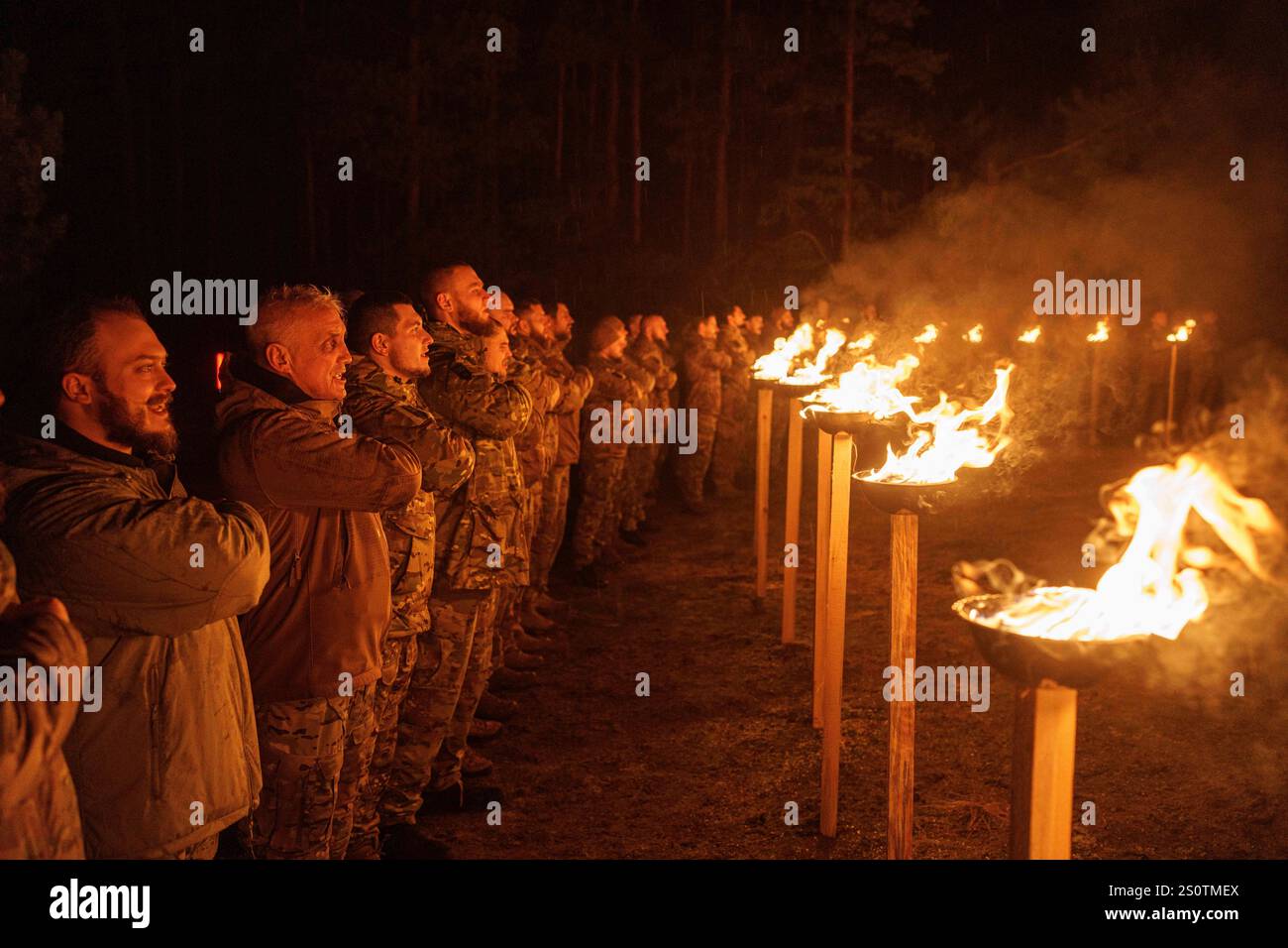 Ukrainian servicemen of 3rd assault brigade participate memorial ...