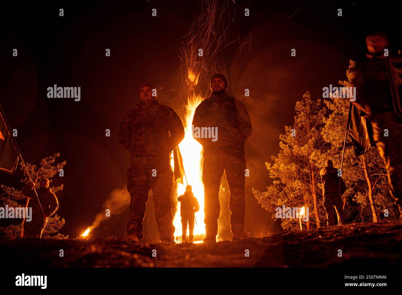 Ukrainian servicemen of 3rd assault brigade participate memorial ...