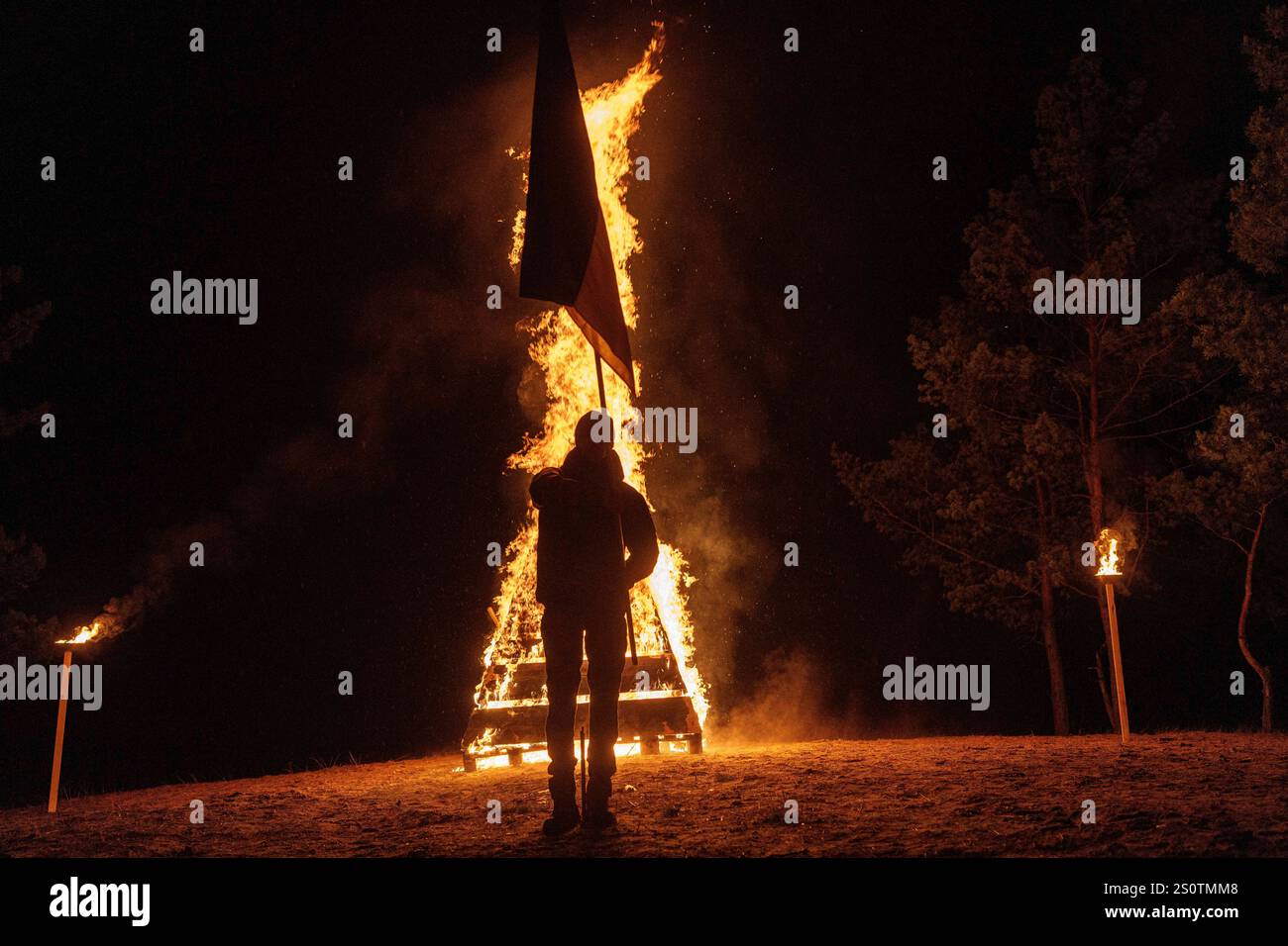 A Ukrainian serviceman of 3rd assault brigade participates memorial ...