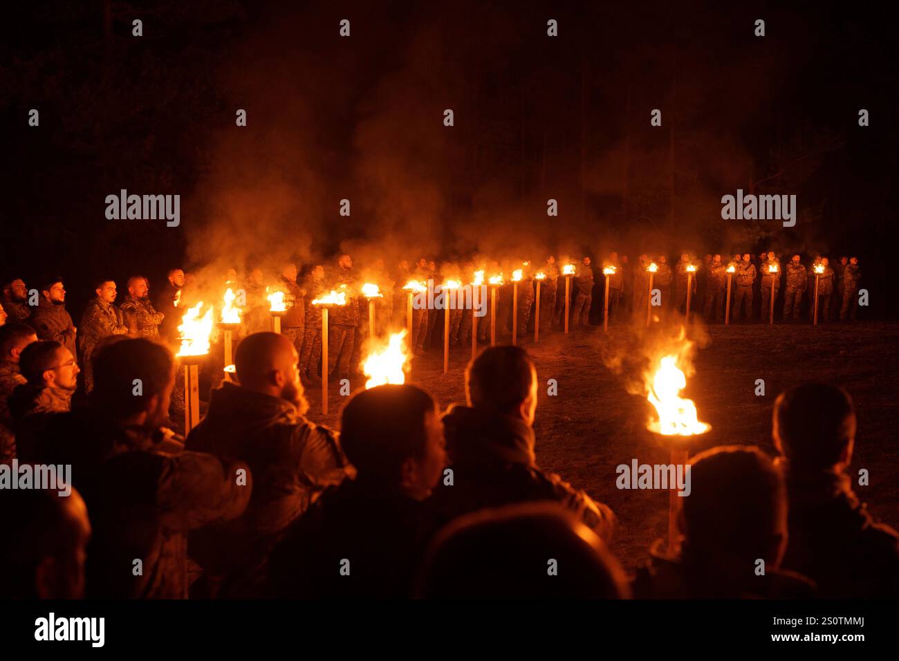 Ukrainian servicemen of 3rd assault brigade participate memorial ...