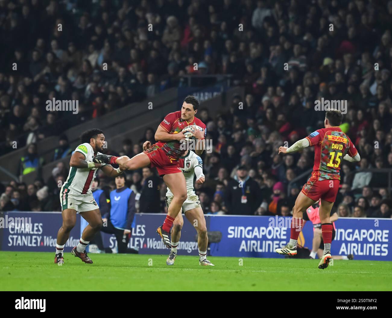 Twickenham, London, UK. 28th Dec 2024. Rodrigo Isgro of Harlequins in ...