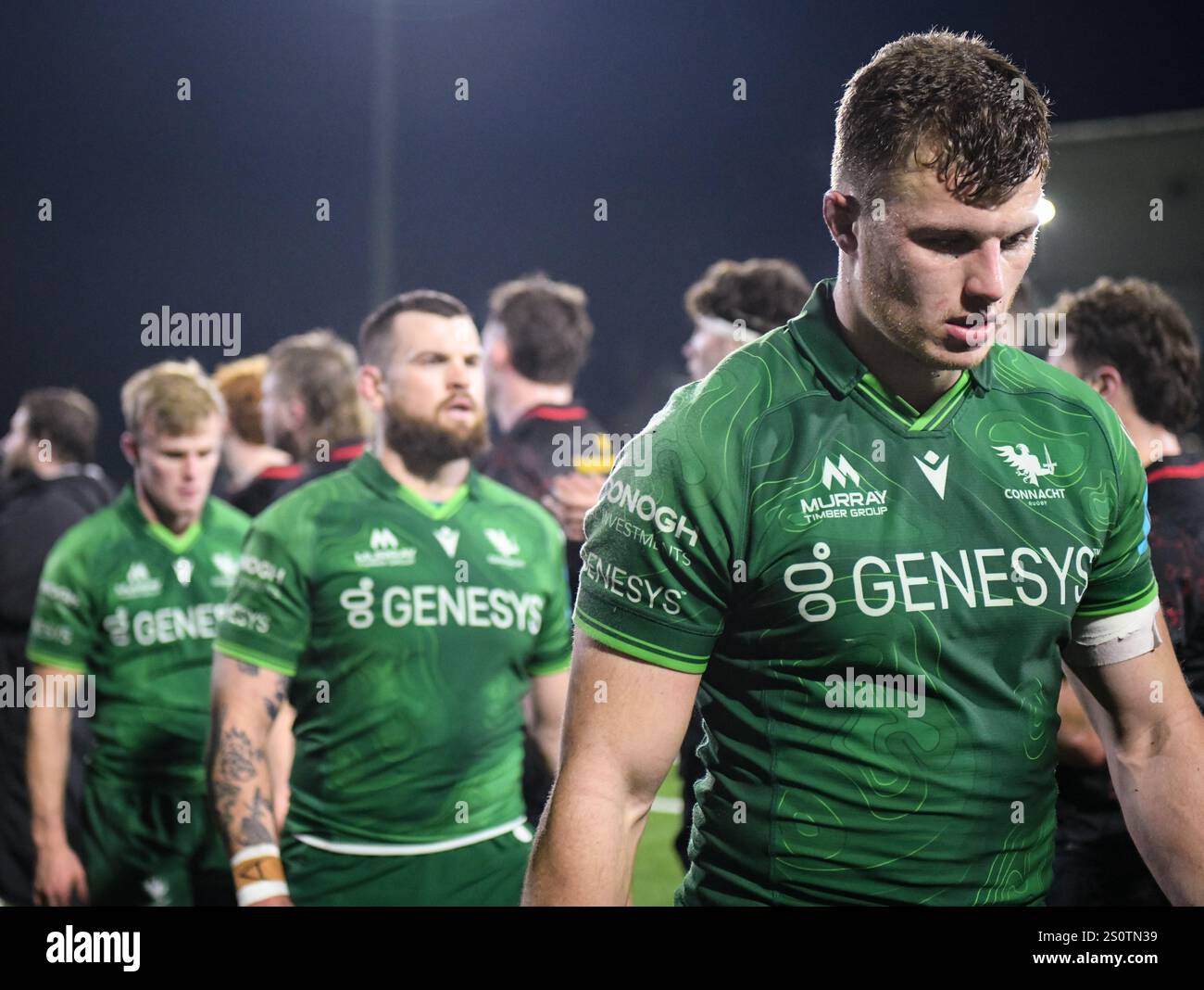 Galway, Ireland. 28th December, 2024. Connacht's Cian Prendergast and ...