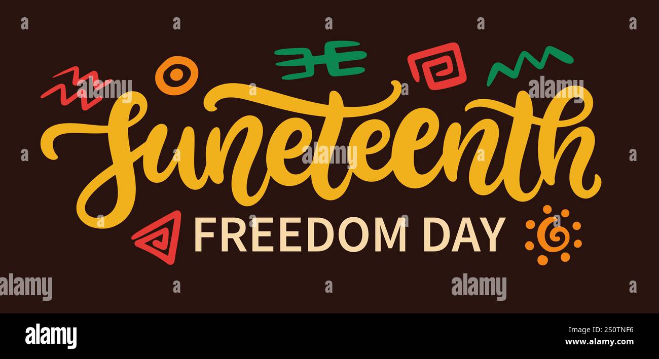 Juneteenth Emancipation Freedom Celebration Banner Stock Vector Image ...