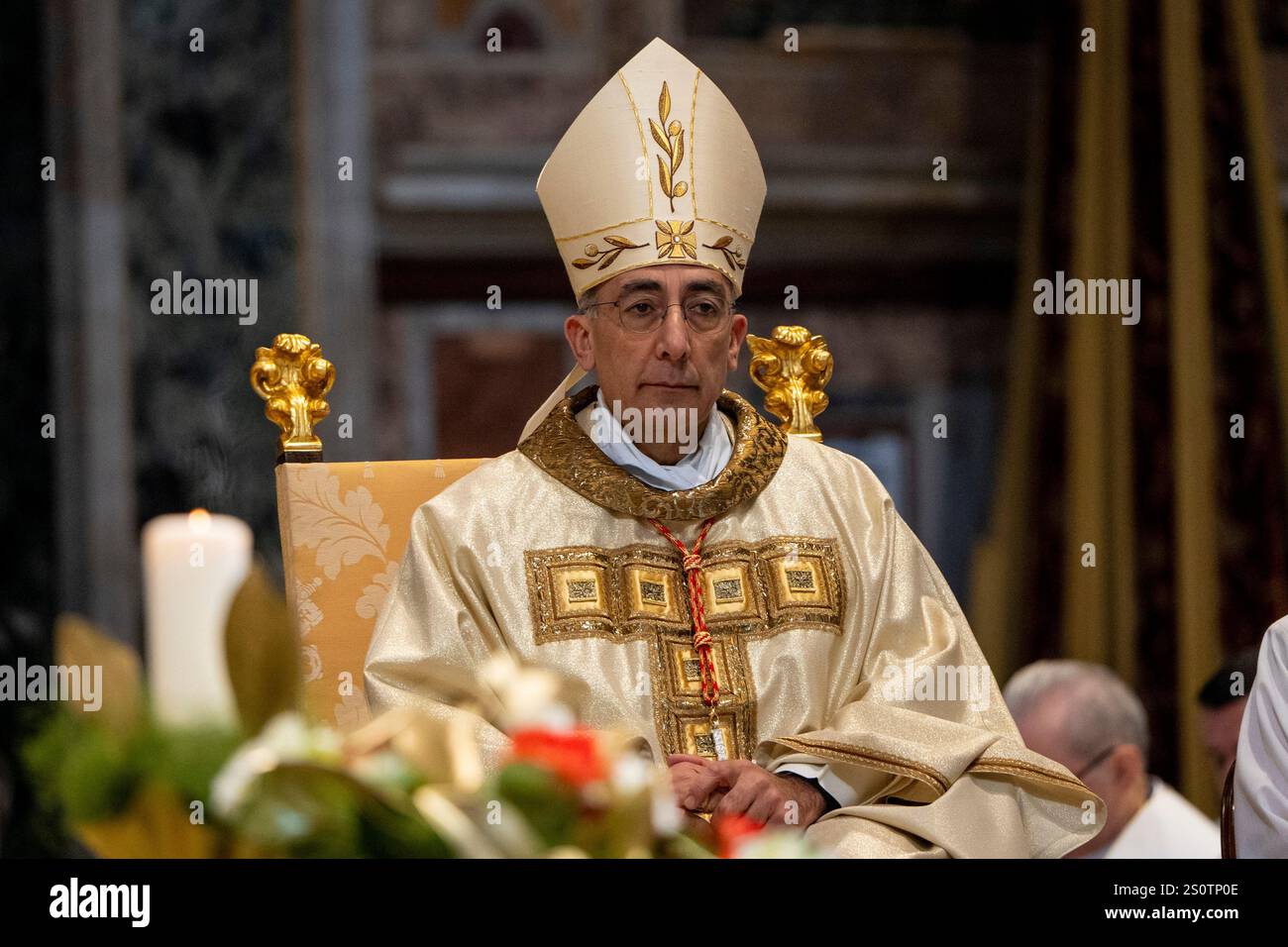 Rome, Italy. 29th Dec, 2024. Cardinal Baldassare Reina celebrates Holy ...