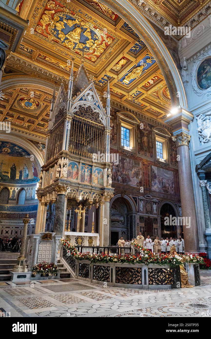 Rome, Italy. 29th Dec, 2024. General view of the inside of St John in ...