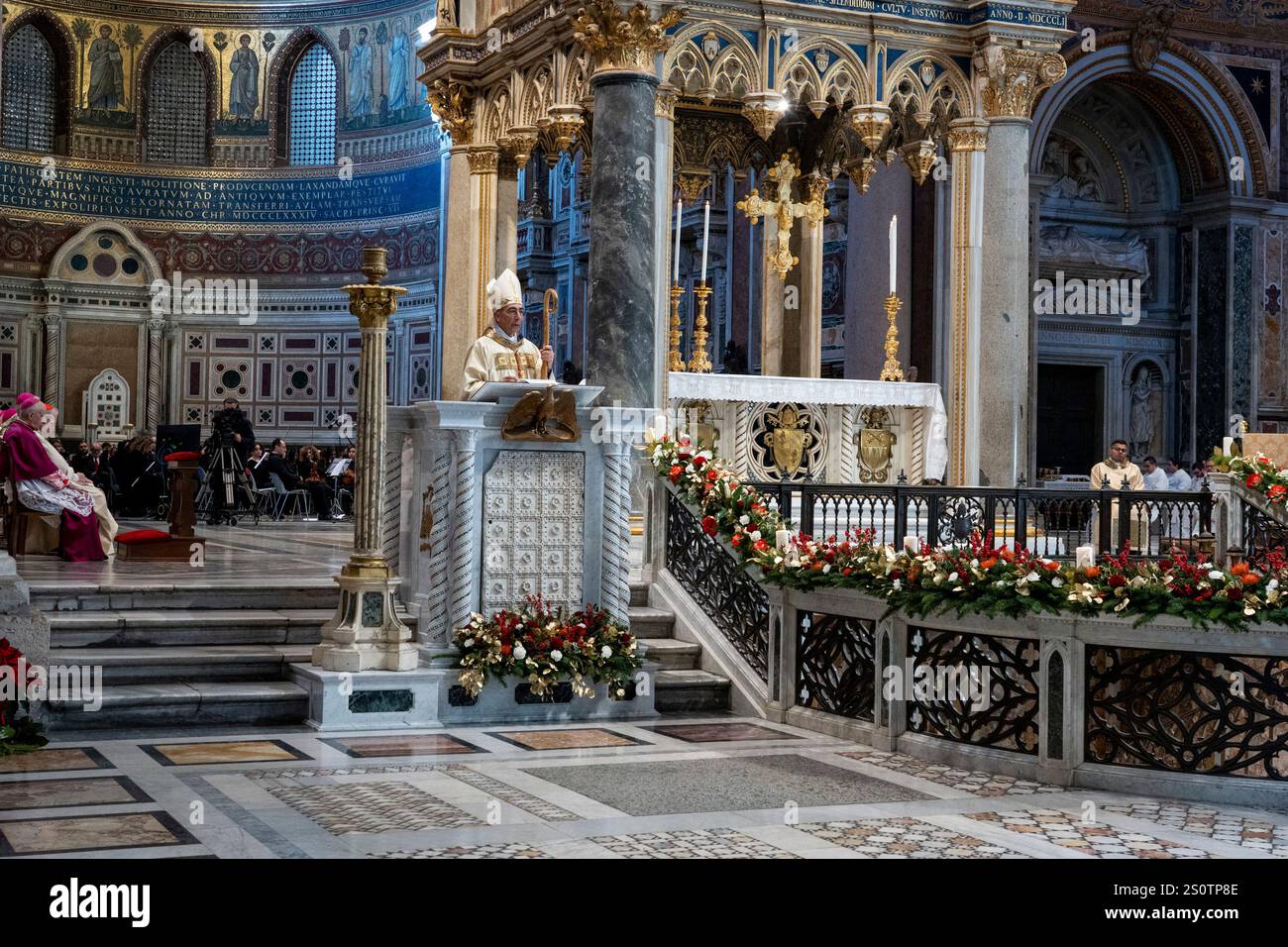 Rome, Italy. 29th Dec, 2024. Cardinal Baldassare Reina delivers his ...