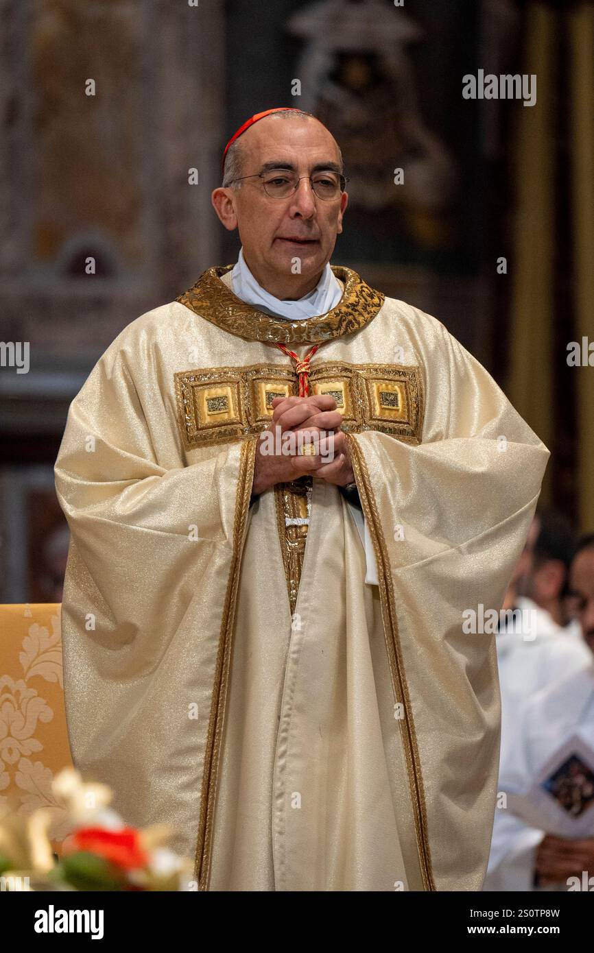 Rome, Italy. 29th Dec, 2024. Cardinal Baldassare Reina celebrates Holy ...