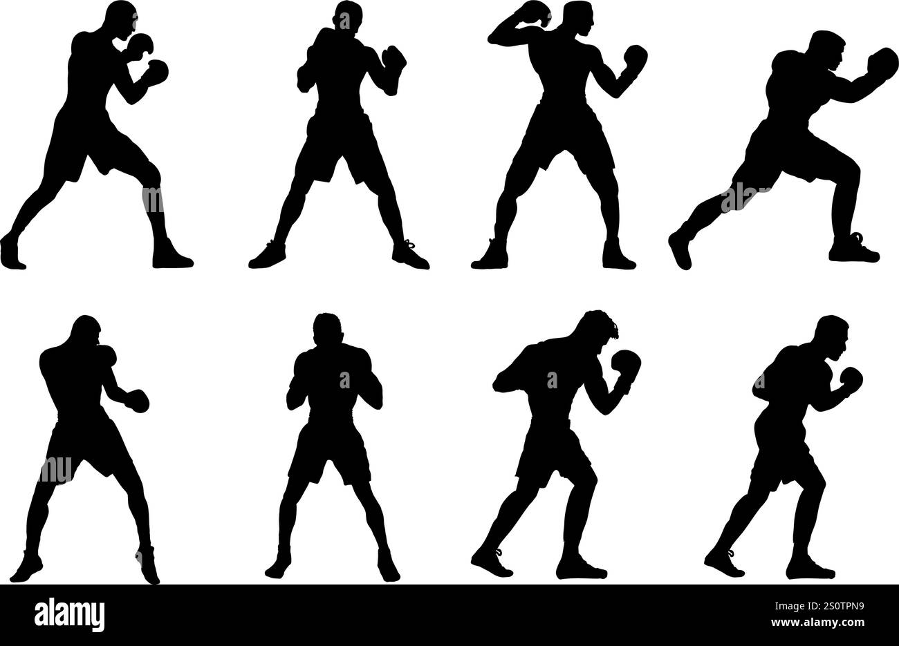 boxer silhouette - vector illustration Stock Vector Image & Art - Alamy