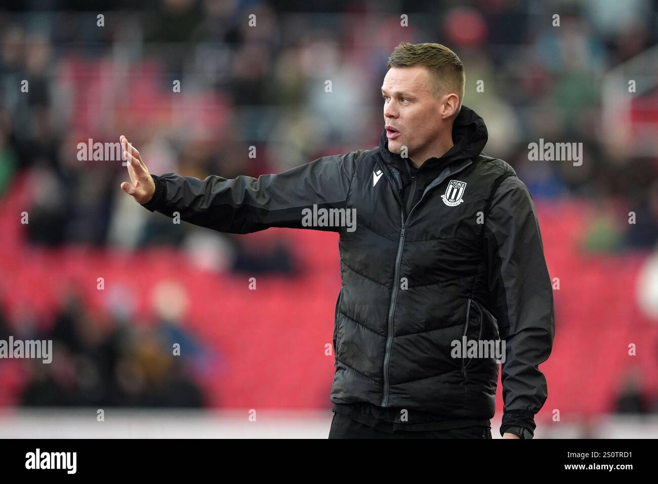 Stoke City caretaker manager Ryan Shawcross during the Sky Bet ...