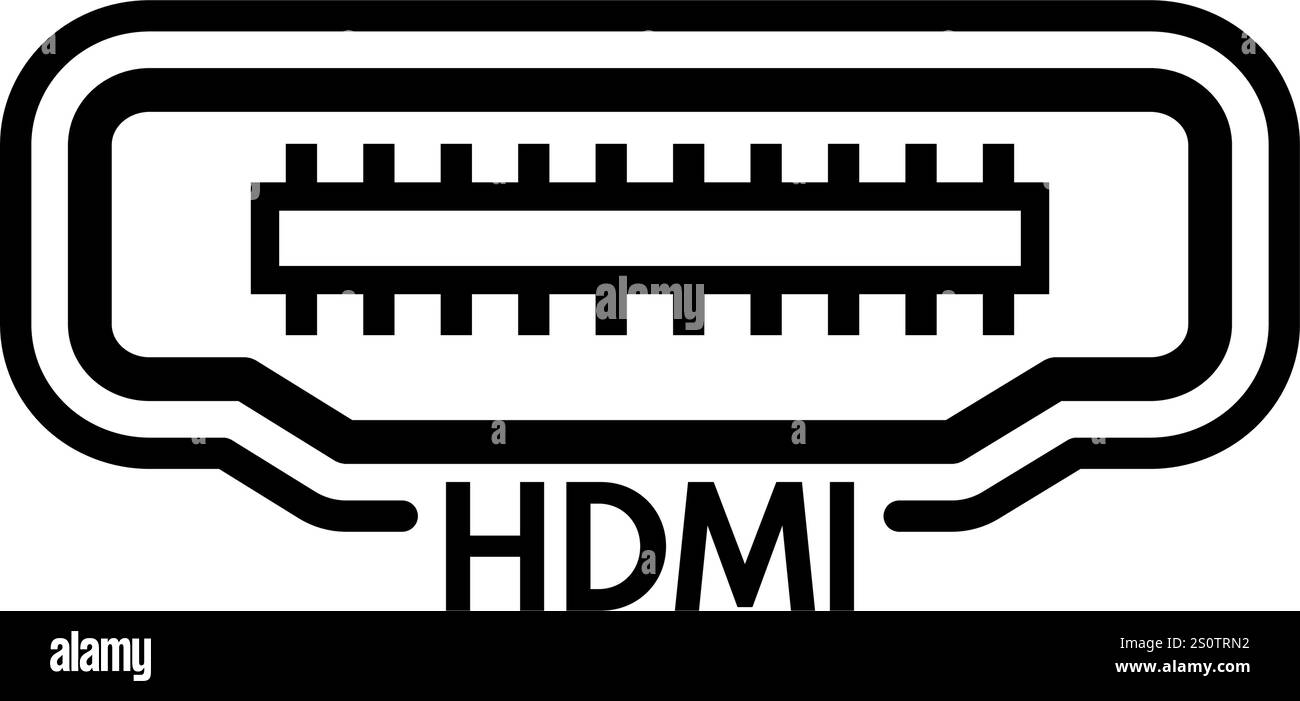 hdmi port -vector icon Stock Vector Image & Art - Alamy