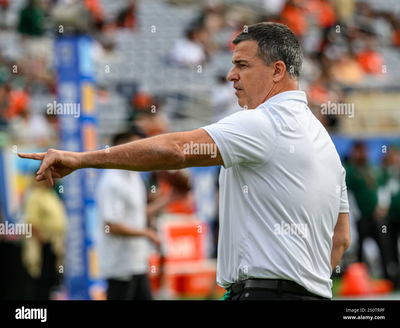 December 28, 2024: Miami Hurricanes head coach Mario Cristobal during ...