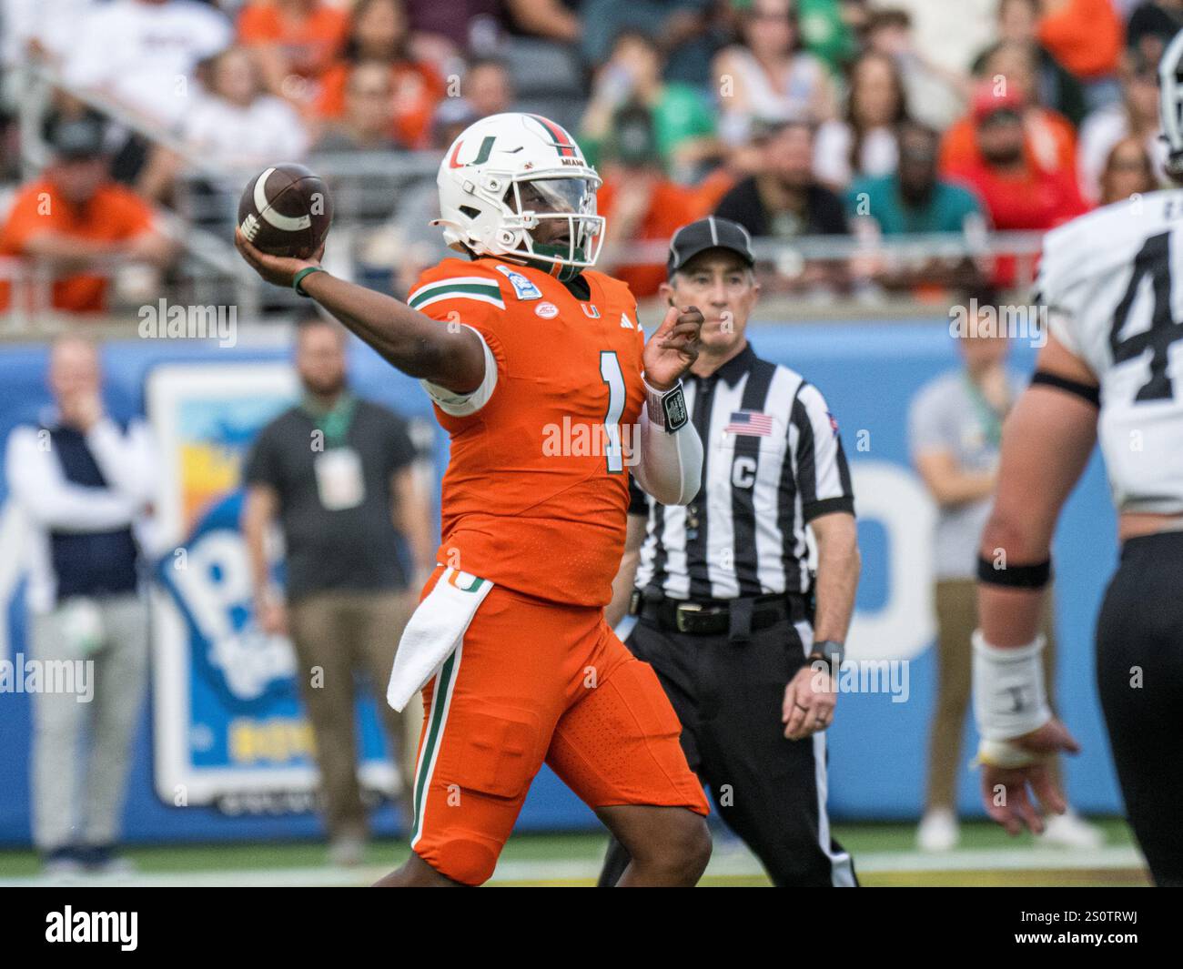 Orlando, USA. 28th Dec, 2024. December 28, 2024: Miami Hurricanes ...