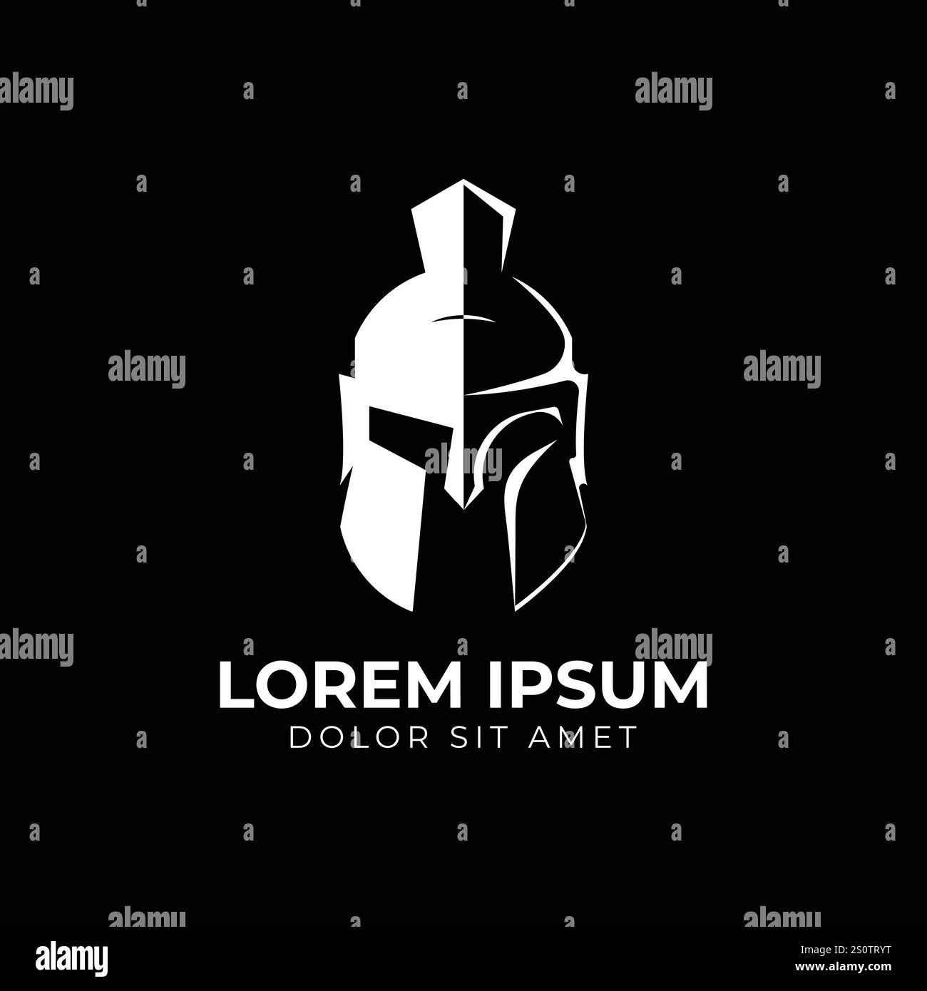 Spartan head helmet logo hi-res stock photography and images - Alamy