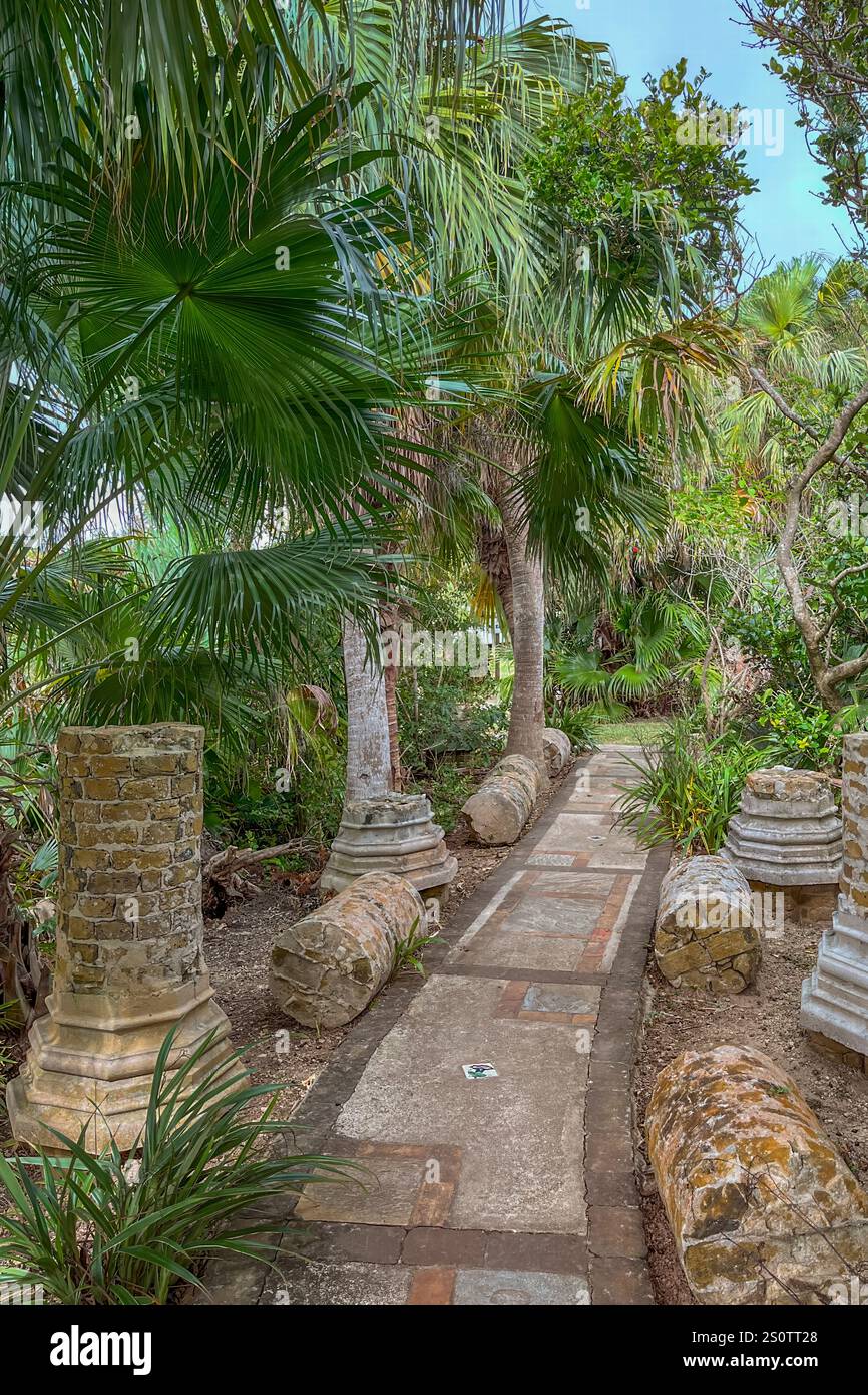 Pathway at the Unfinished Church St. George's Parish Bermuda Stock ...