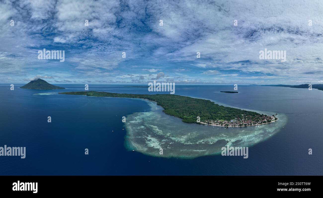 Beautiful coral reefs surround Bunaken National Marine Park near Manado ...