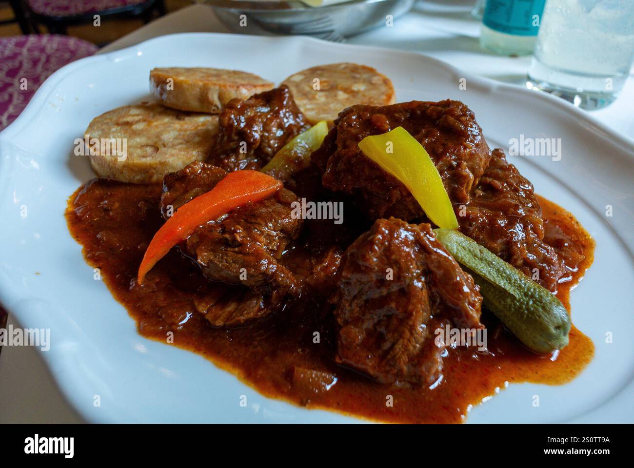 Vienna, Austria, Classic Austrian Restaurant, Close up, Food on a Plate ...