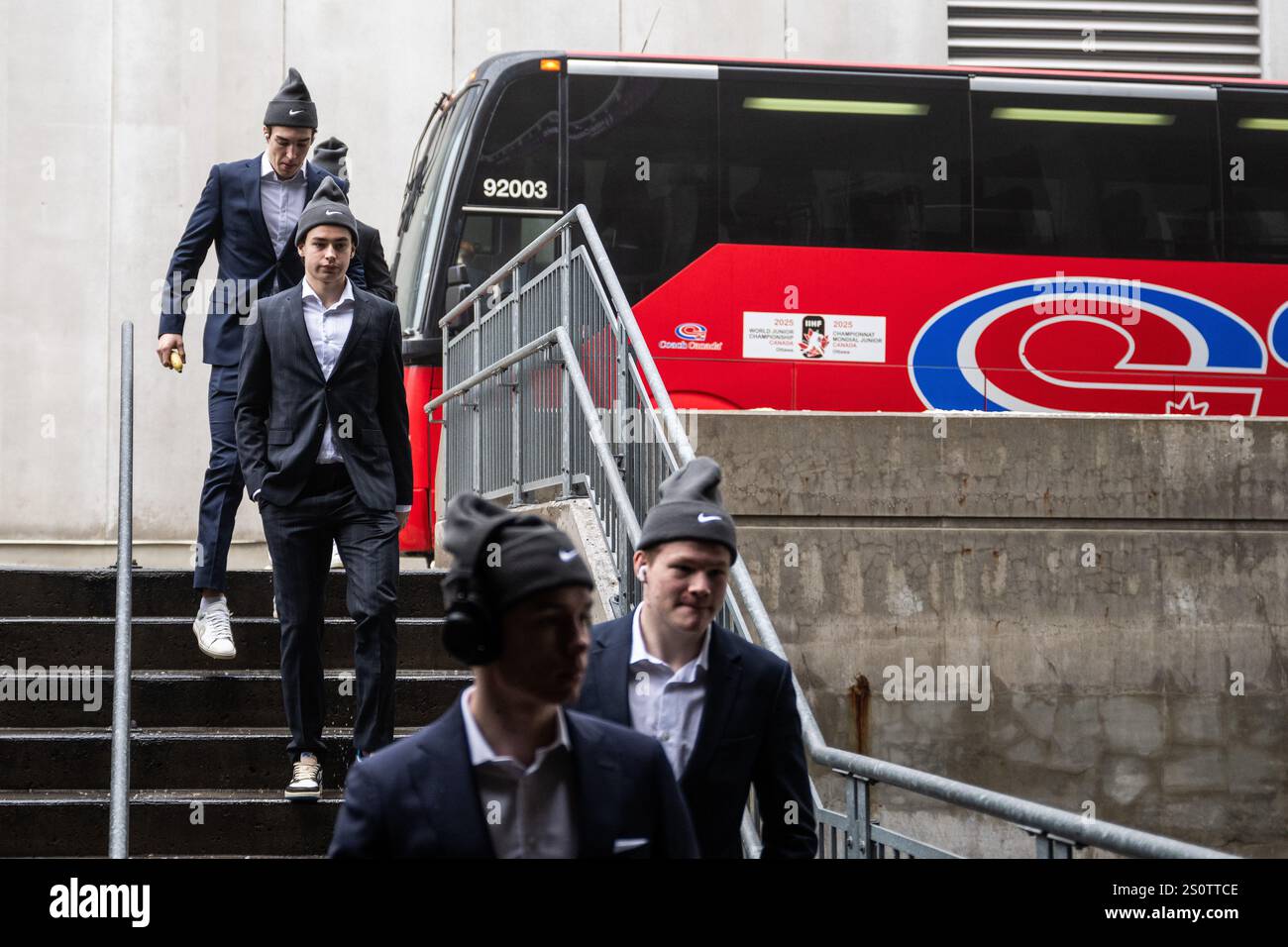 241229 David Edstrom and Felix Unger Sörum of Sweden arrive to the ...