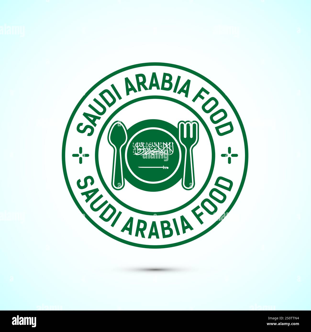 Saudi Arabia food icon badge with flag, suitable for restaurant ...