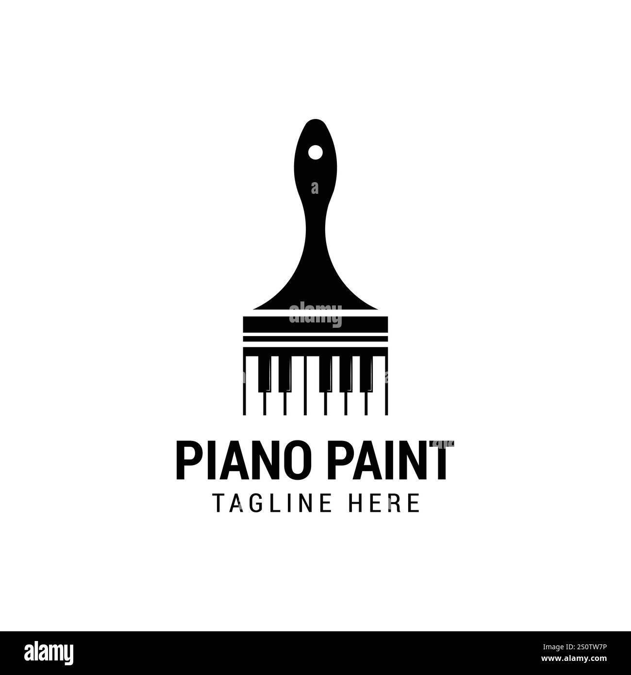 Piano paint concept vector logo design inspiration Stock Vector Image ...