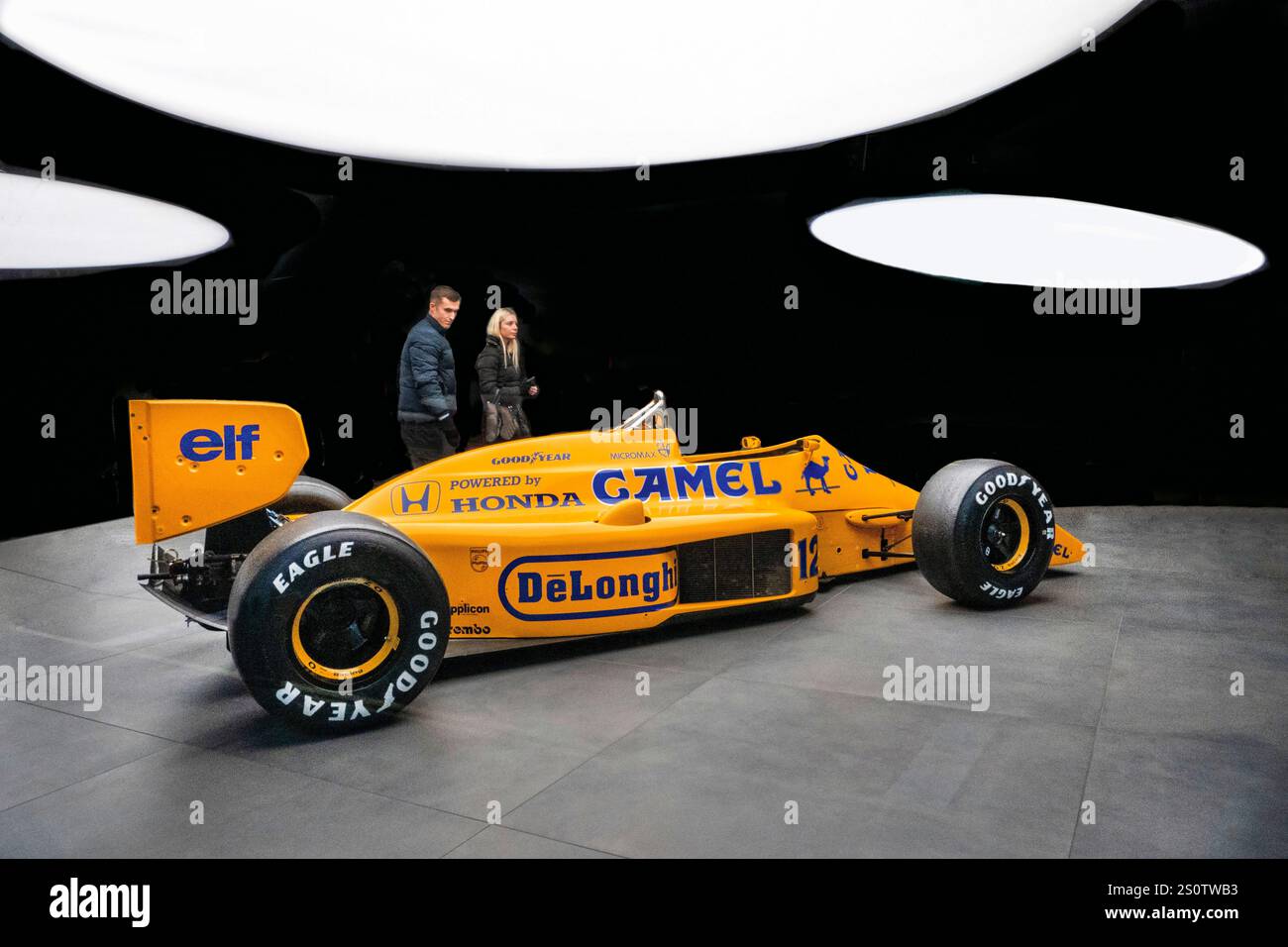 1987 Ayrton Senna's Lotus Type 99T on display in the lotus Cars ...