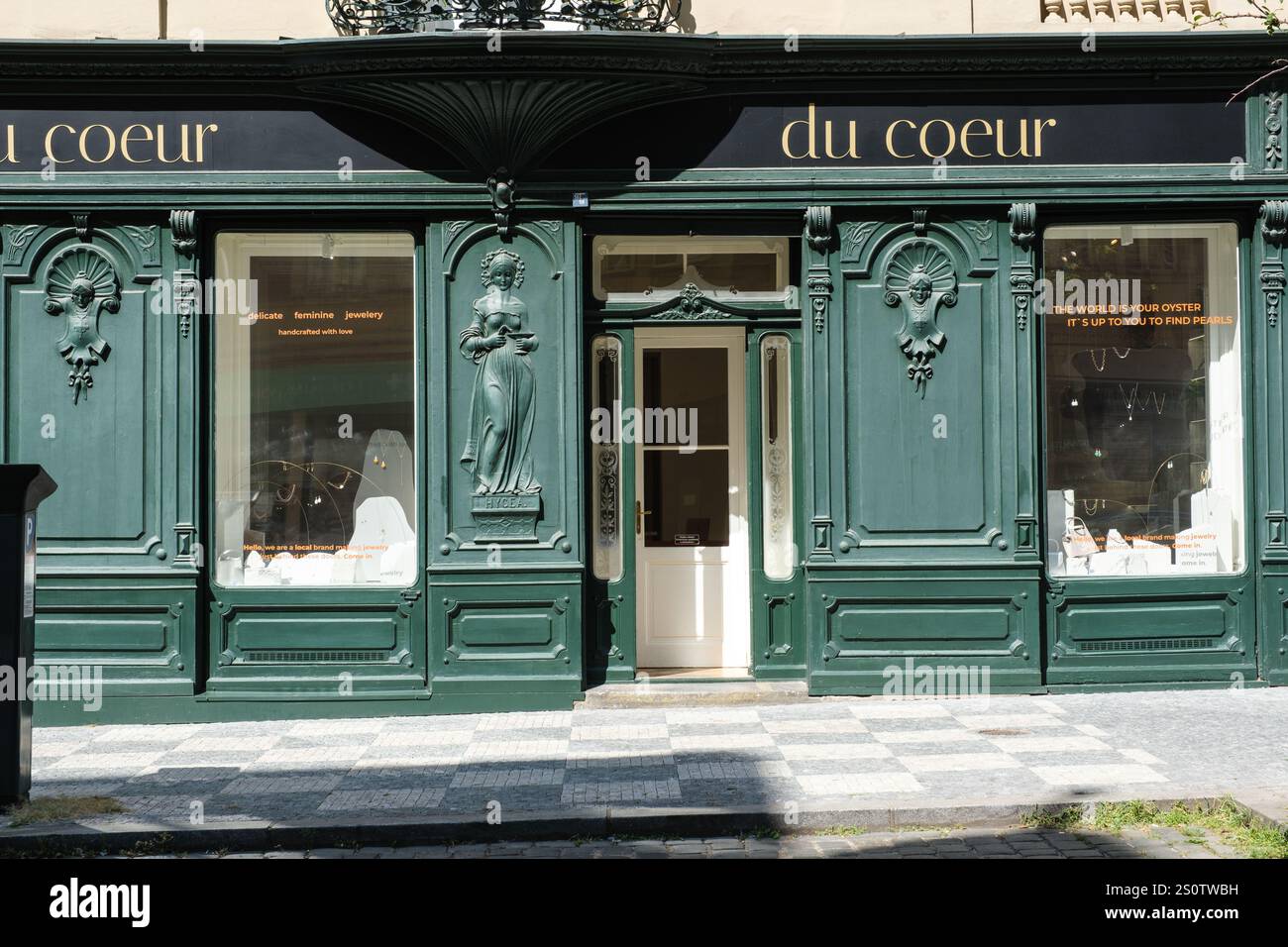 Art Nouveau Storefront Decoration, Prague, Czechia, Czech Republic ...