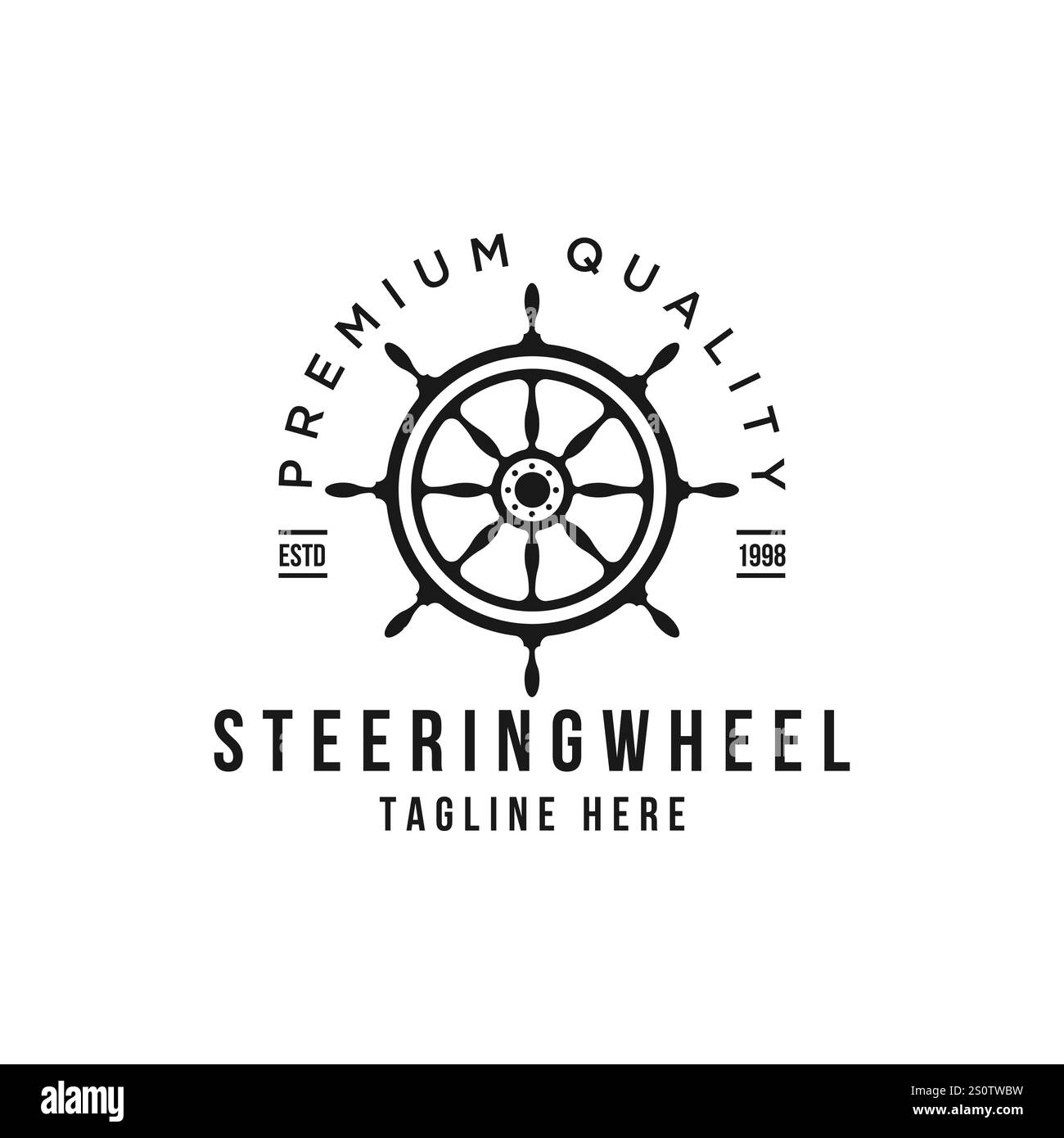 Marine steering wheel silhouette Cut Out Stock Images & Pictures - Alamy