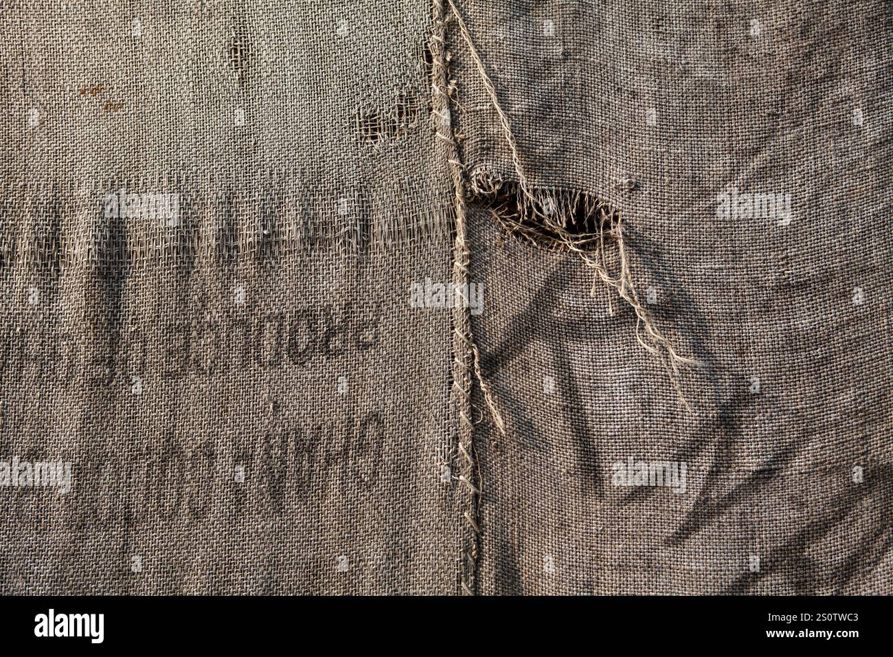Torwache wrapped with old jute sacks, Check Point Sekondi Loco, by ...