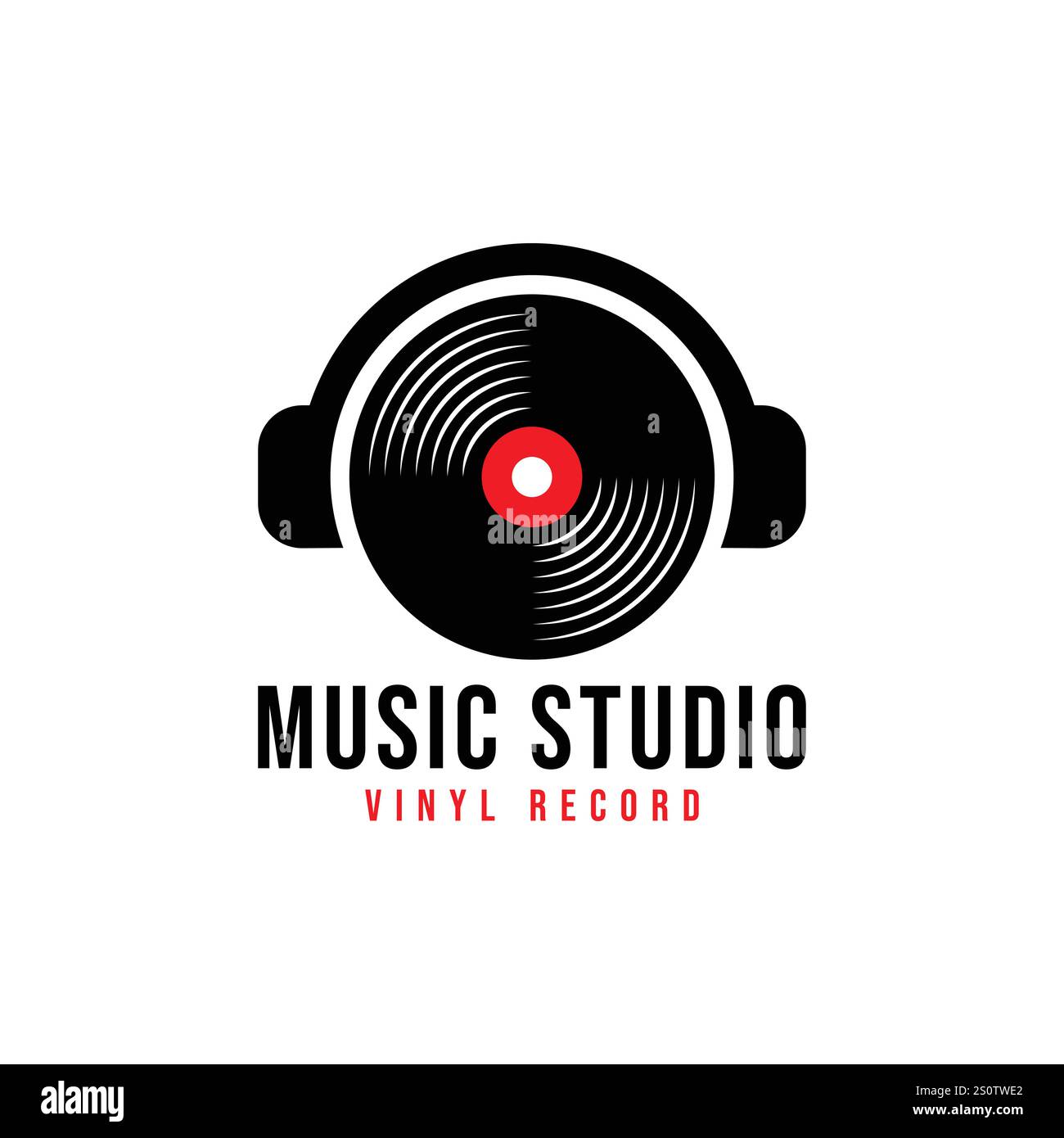 Headphone DJ, Music Studio Recording, Logo Design Inspiration Stock ...