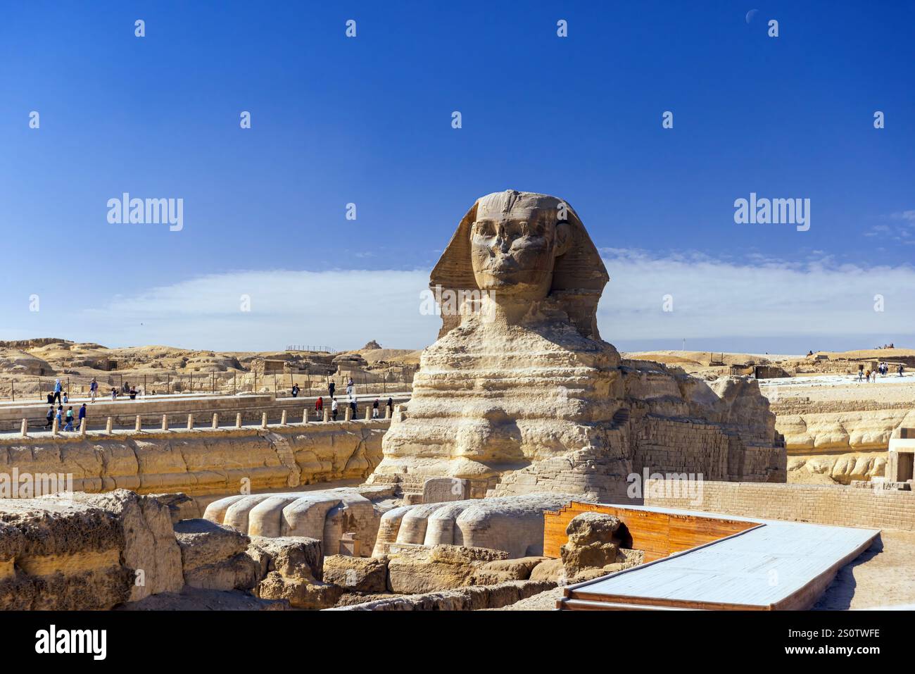 The Sphinx in Giza, famous wonder of the world near Cairo, Egypt Stock ...