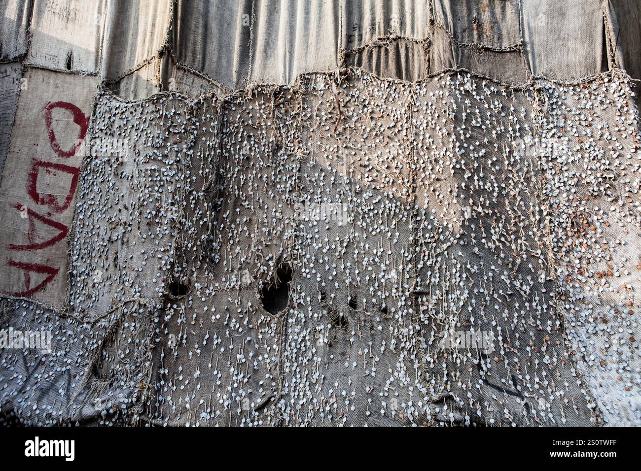 Torwache wrapped with old jute sacks, Check Point Sekondi Loco, by ...