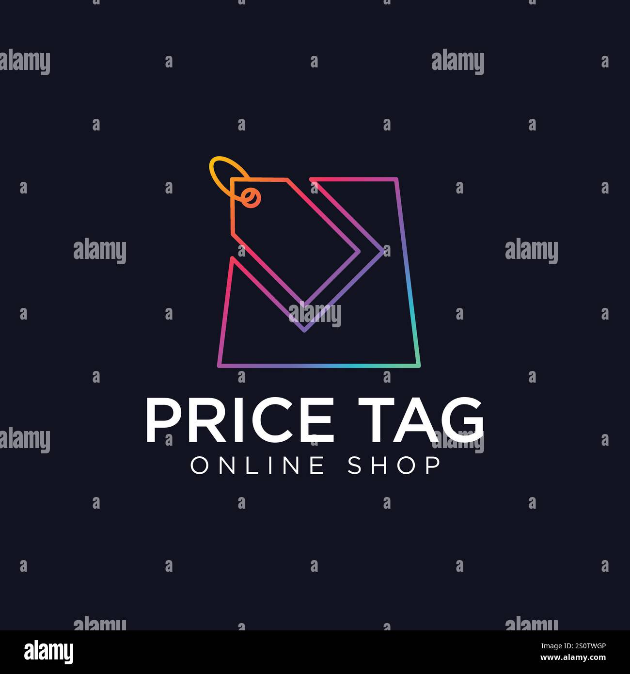 Colorful line Sale Tag, Price tag, special offer tag, Shopping store ...