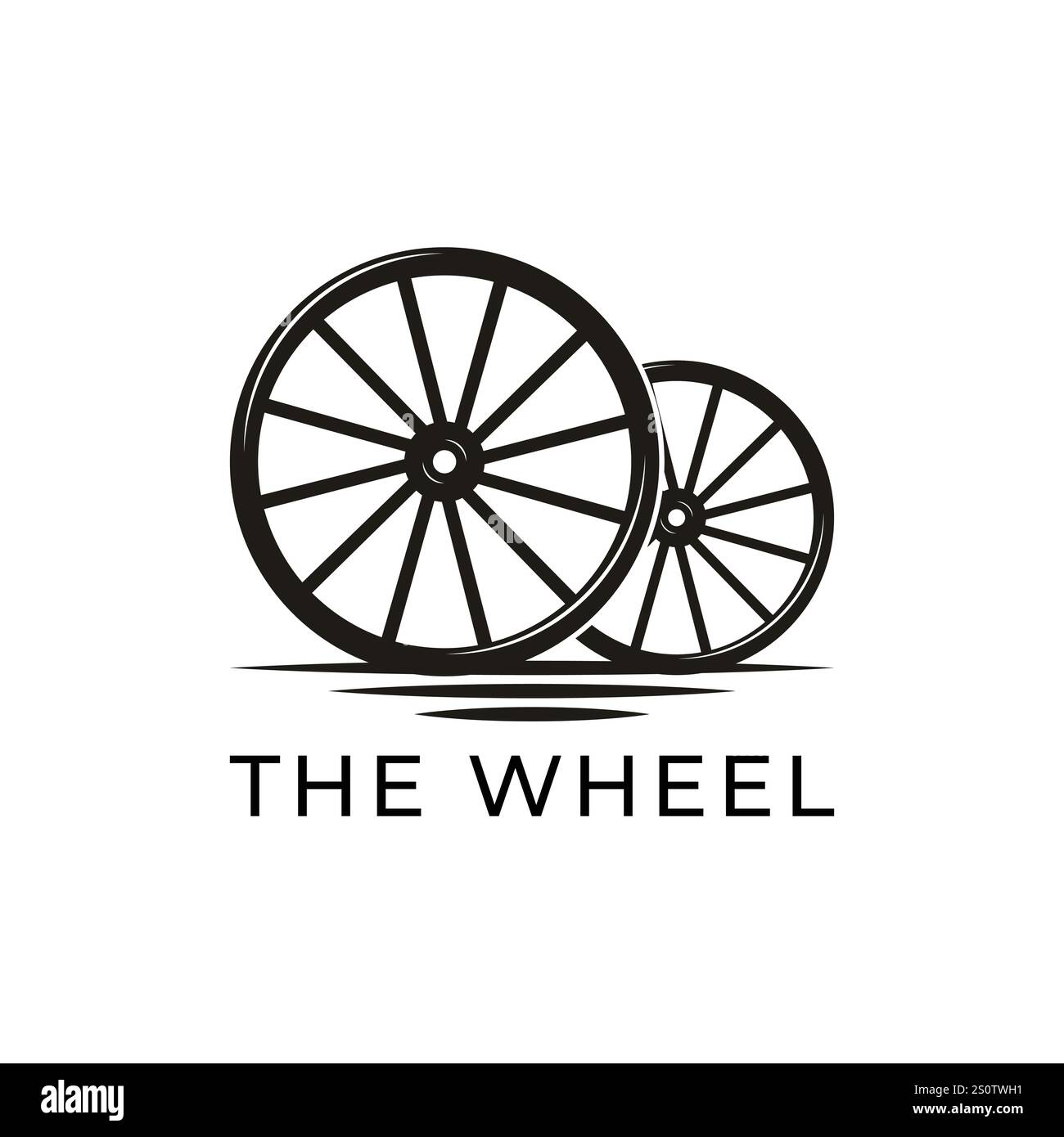 Vintage Old Wooden Cart Wheel logo design Stock Vector Image & Art - Alamy