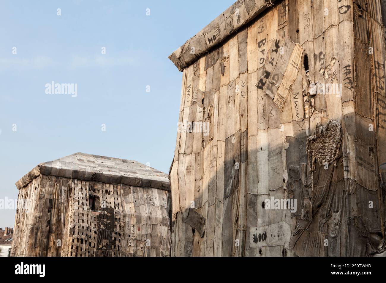 Torwache wrapped with old jute sacks, Check Point Sekondi Loco, by ...