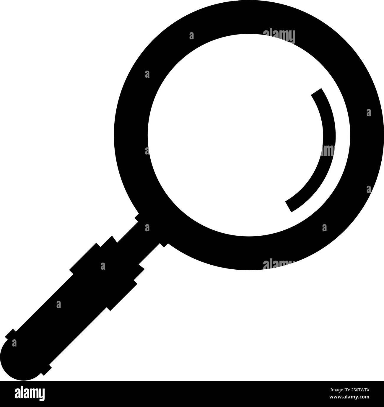 magnifying glass search - vector icon Stock Vector Image & Art - Alamy