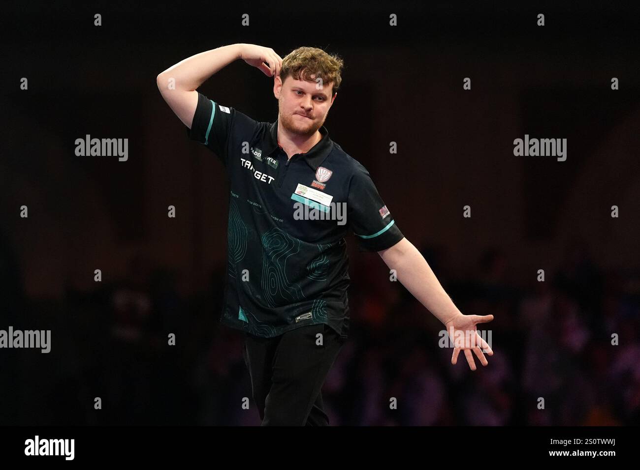 Kevin Doets reacts during his third round match against Krzysztof ...