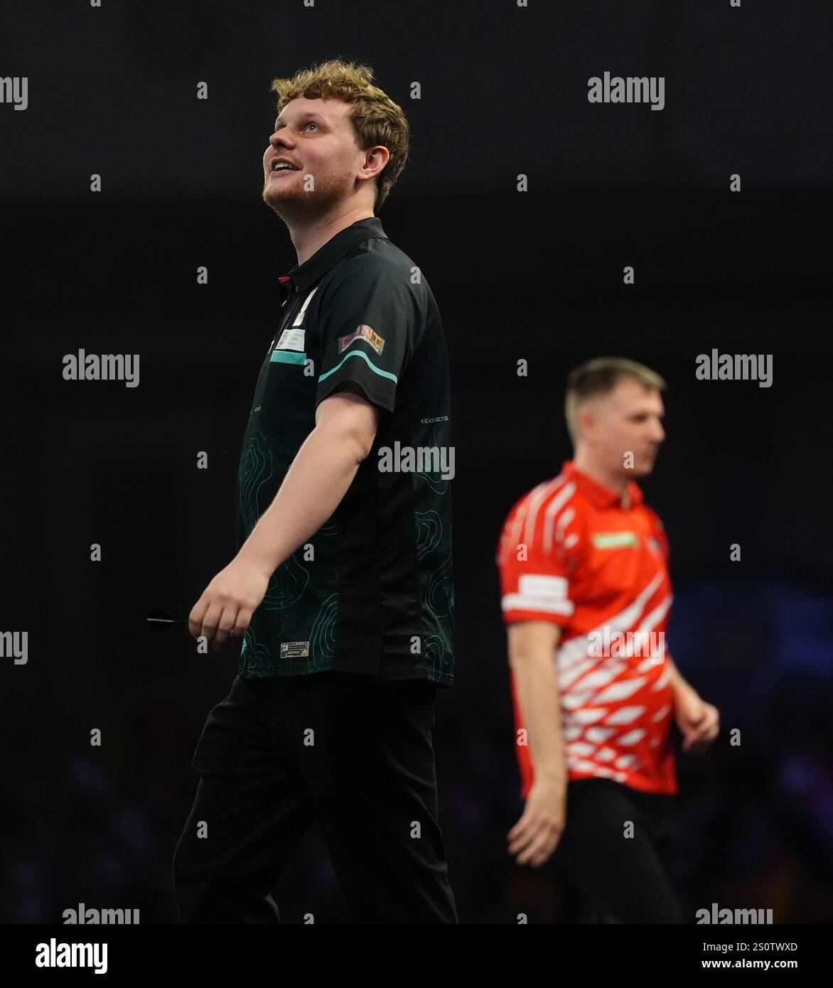 Kevin Doets celebrates after winning his third round match against ...