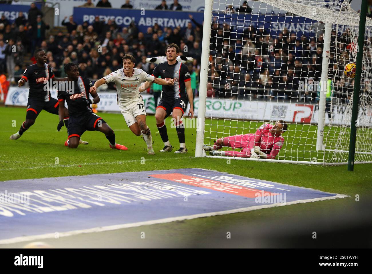 Swansea, UK. 29th Dec, 2024. Goncalo Franco of Swansea city (17 ...