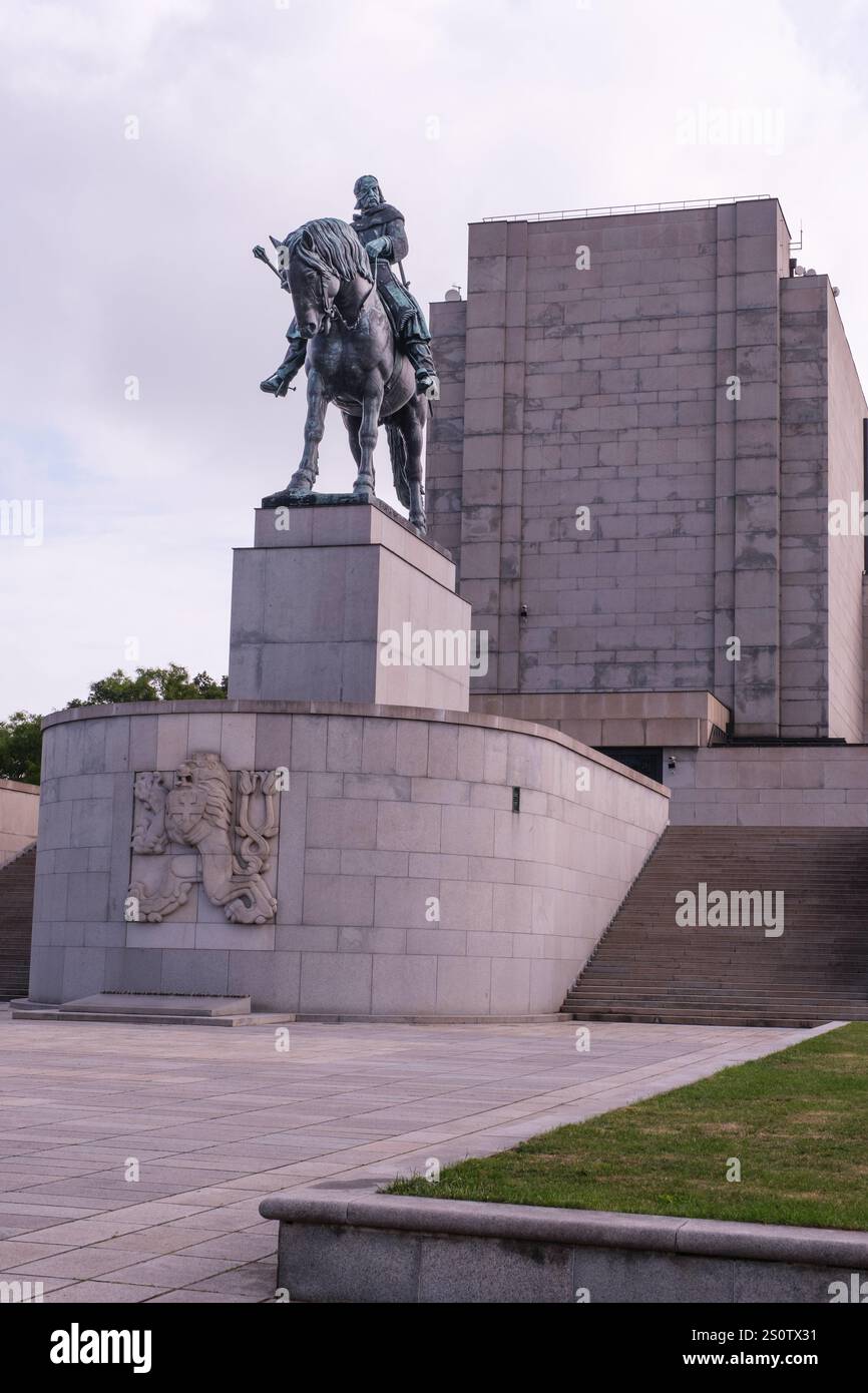 Memorial Statue to Jan Zizka, a Hussite General, Vitkov Hill. Prague ...