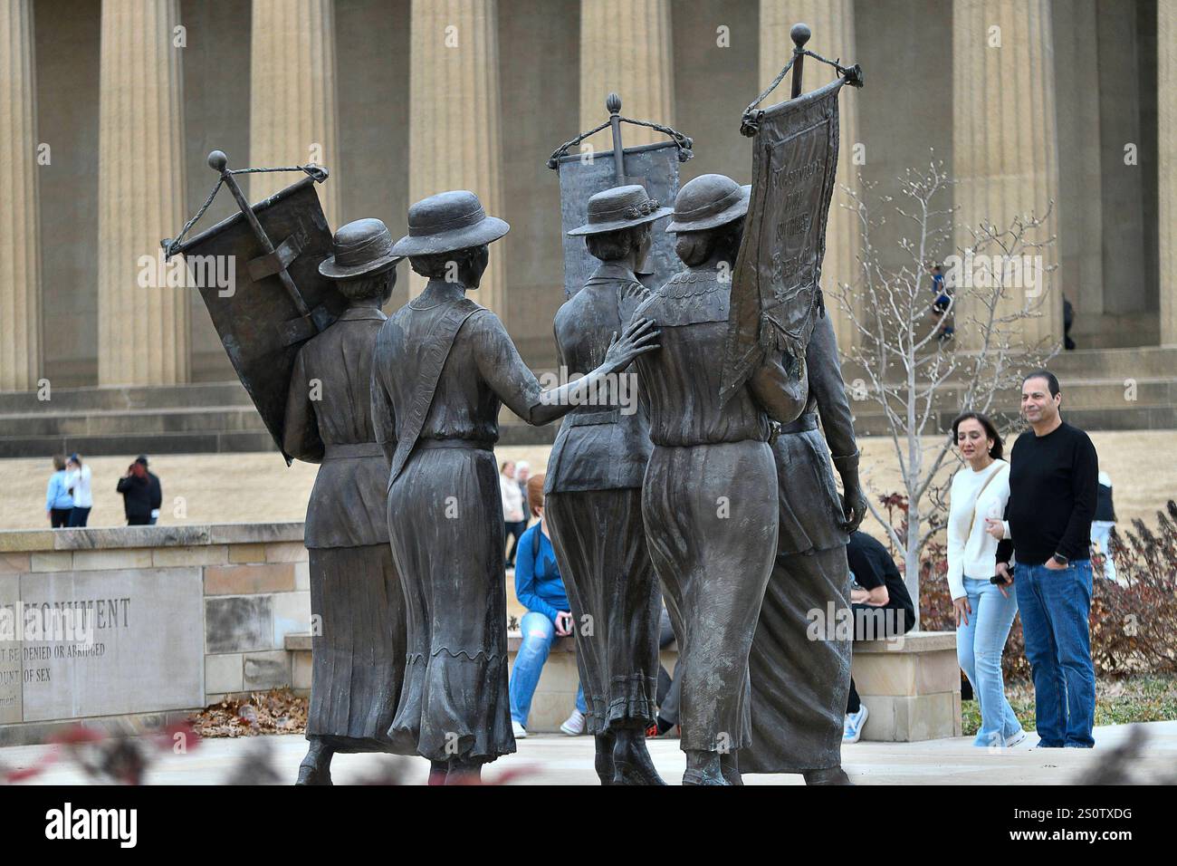 Statues of women suffragists, in the fight and conquest for the right ...