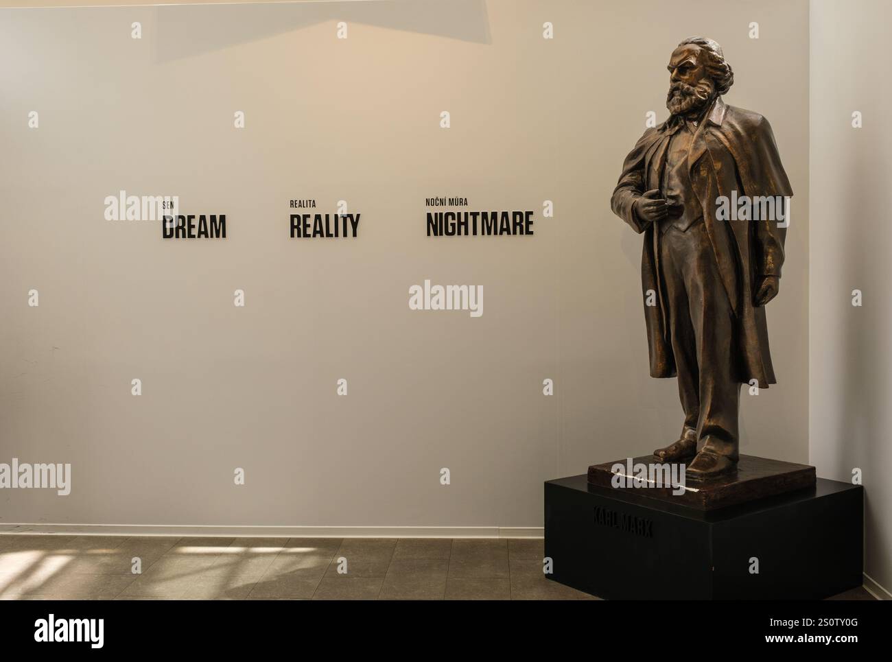 Museum of Communism, Statue of Karl Marx, Prague, Czech Republic ...