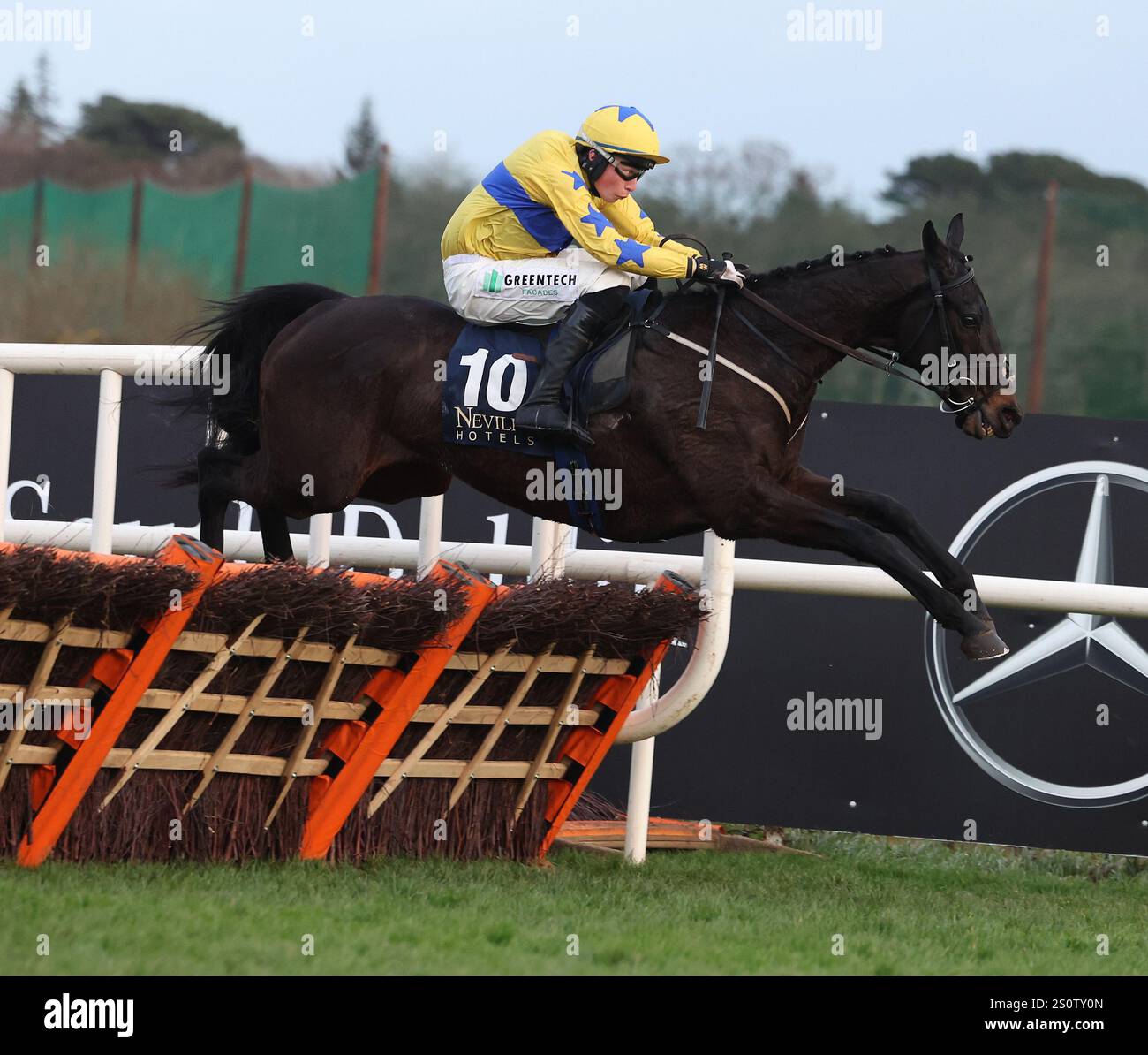 Al Gasparo with Conor Stone Walsh up jumps the last on the way to ...