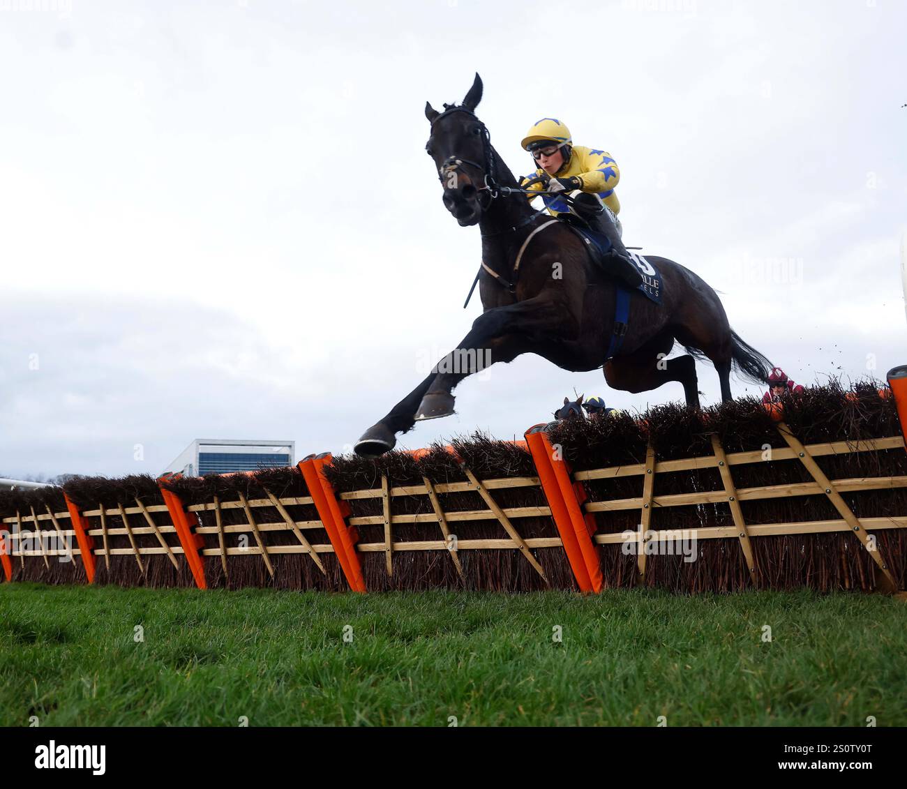 Al Gasparo with Conor Stone Walsh up jumps the last on the way to ...
